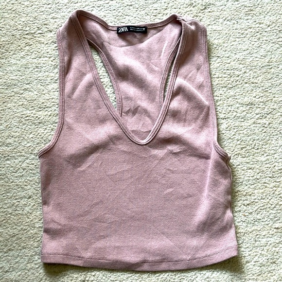 Zara | Tops | Zara V Neck Crop Tank | Poshmark